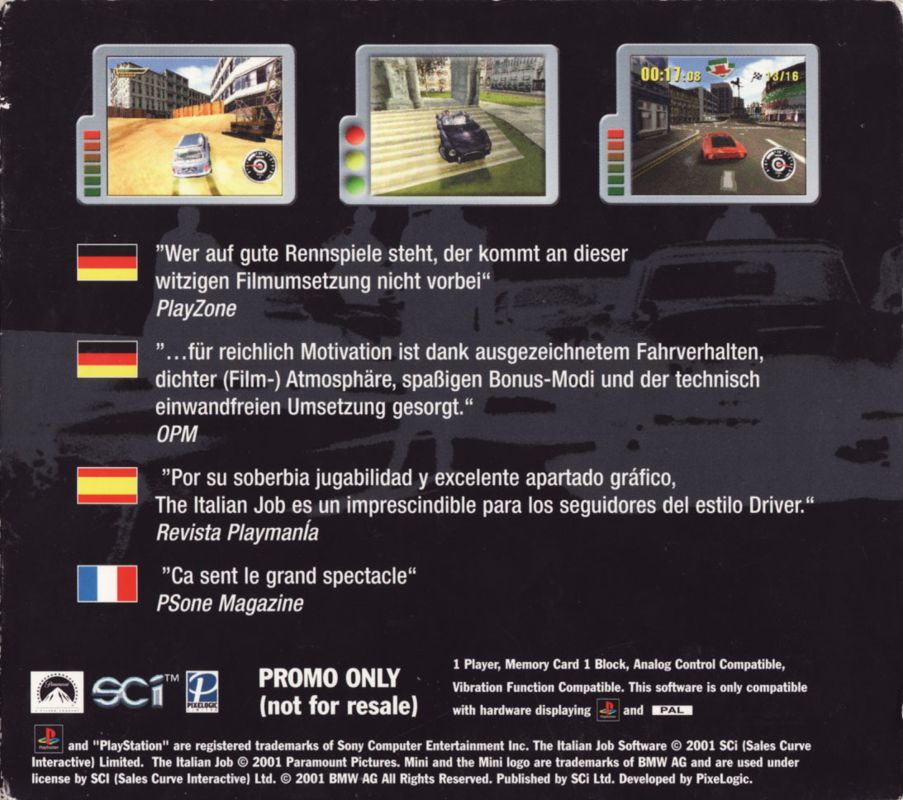 The Italian Job cover or packaging material - MobyGames