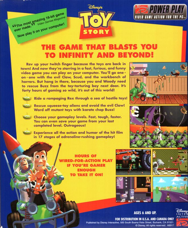 Disney's Toy Story cover or packaging material - MobyGames