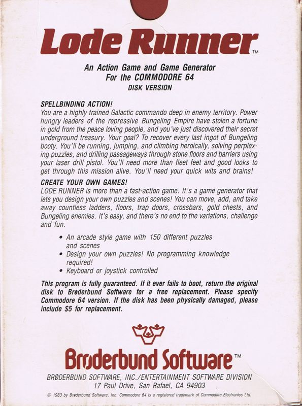 Lode Runner cover or packaging material - MobyGames