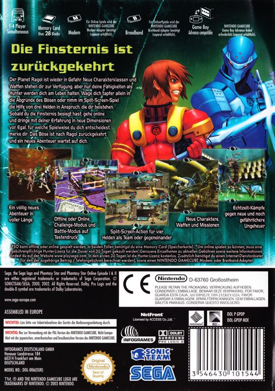 Phantasy Star Online: Episode I & II cover or packaging material ...