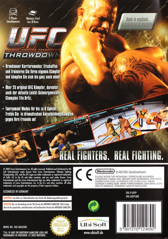 UFC: Throwdown cover or packaging material - MobyGames
