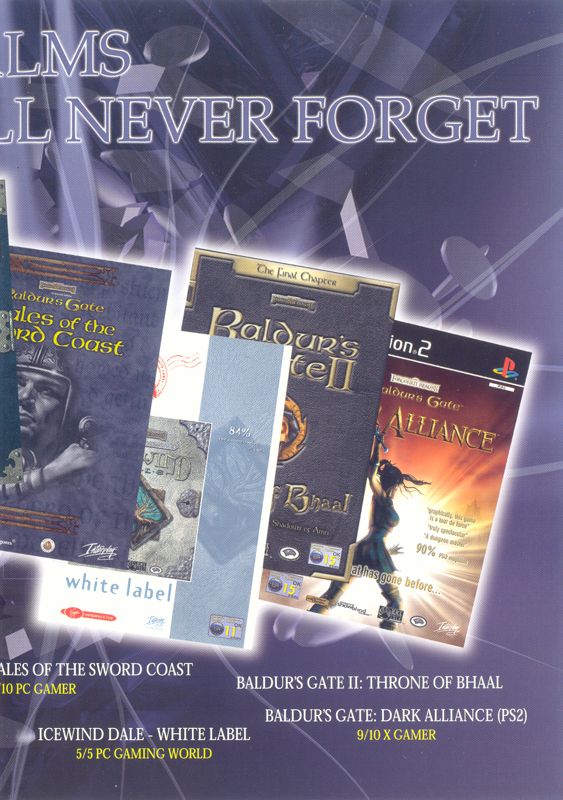 Baldur's Gate: The Original Saga cover or packaging material - MobyGames