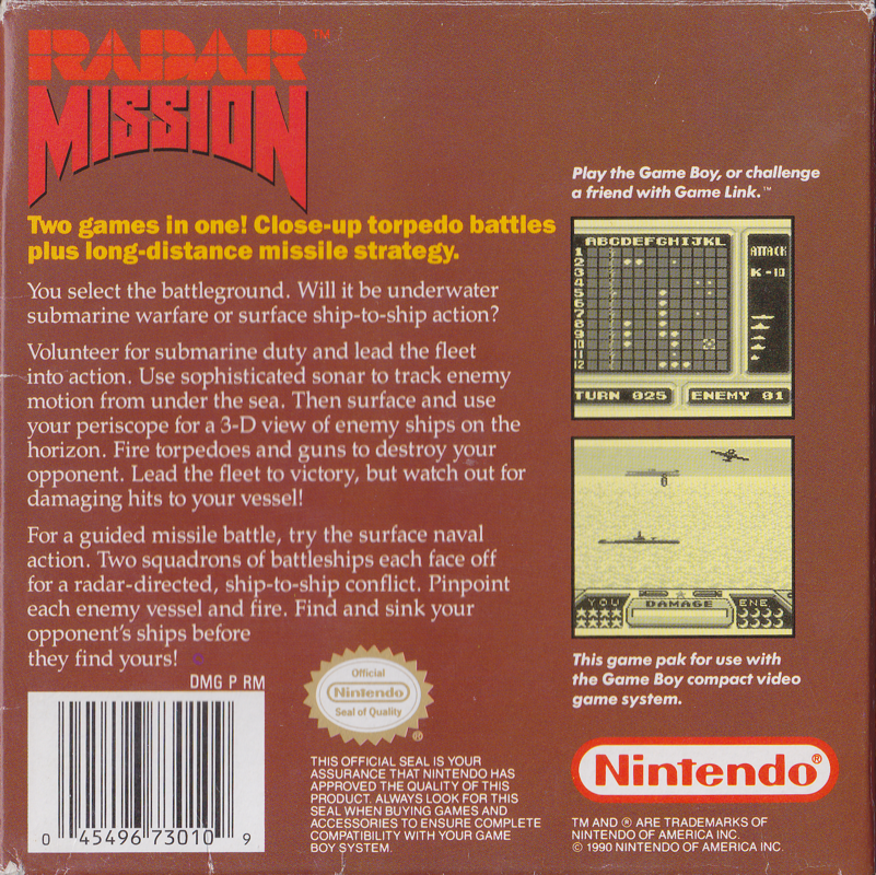 Radar Mission cover or packaging material - MobyGames