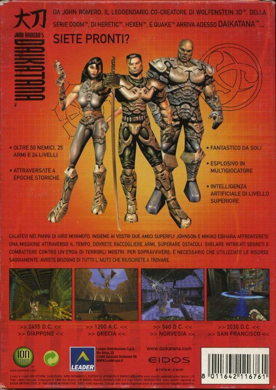 John Romero's Daikatana cover or packaging material - MobyGames