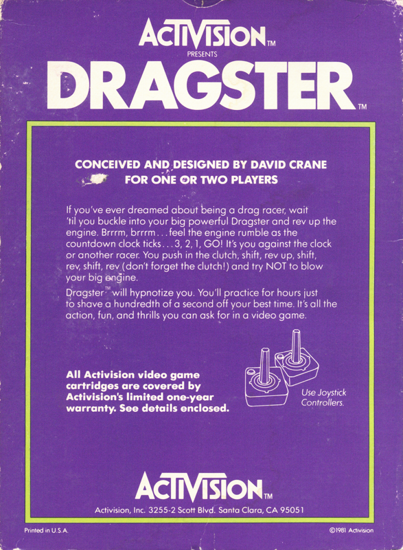 Dragster cover or packaging material - MobyGames
