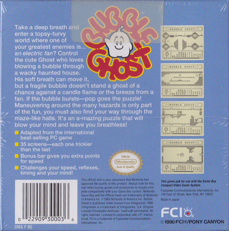 Bubble Ghost cover or packaging material - MobyGames