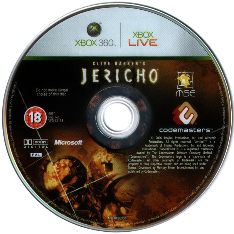 Clive Barker's Jericho cover or packaging material - MobyGames