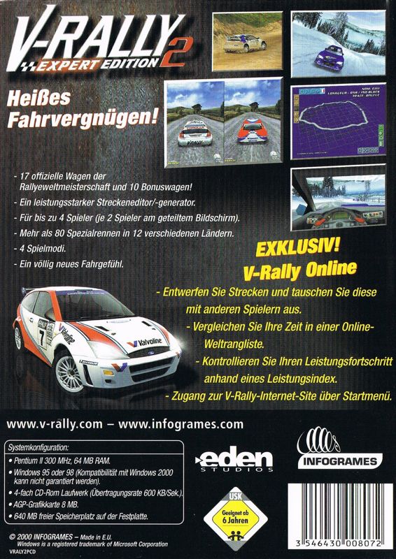Need for Speed: V-Rally 2 cover or packaging material - MobyGames