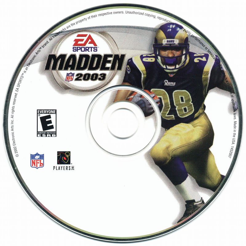 Madden NFL 2003 cover or packaging material - MobyGames