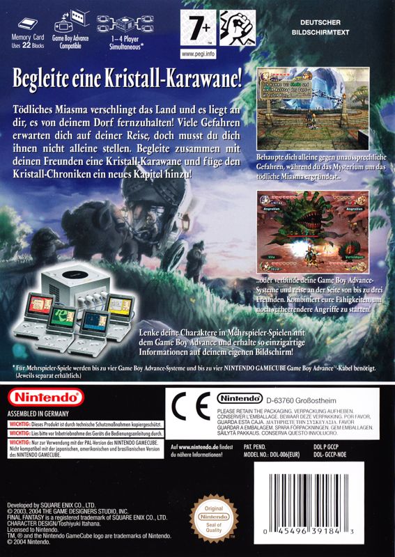 Final Fantasy: Crystal Chronicles cover or packaging material - MobyGames