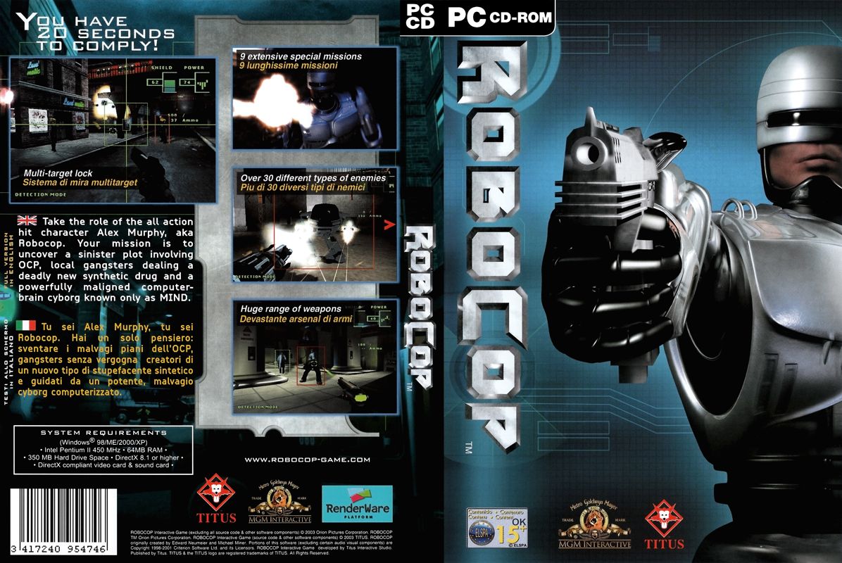 RoboCop cover or packaging material - MobyGames