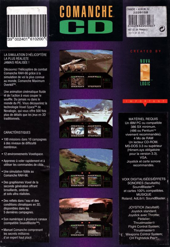 Comanche CD cover or packaging material - MobyGames