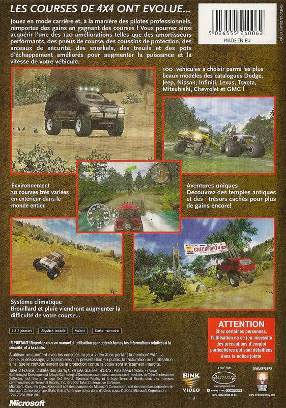 4x4 Evo 2 cover or packaging material - MobyGames