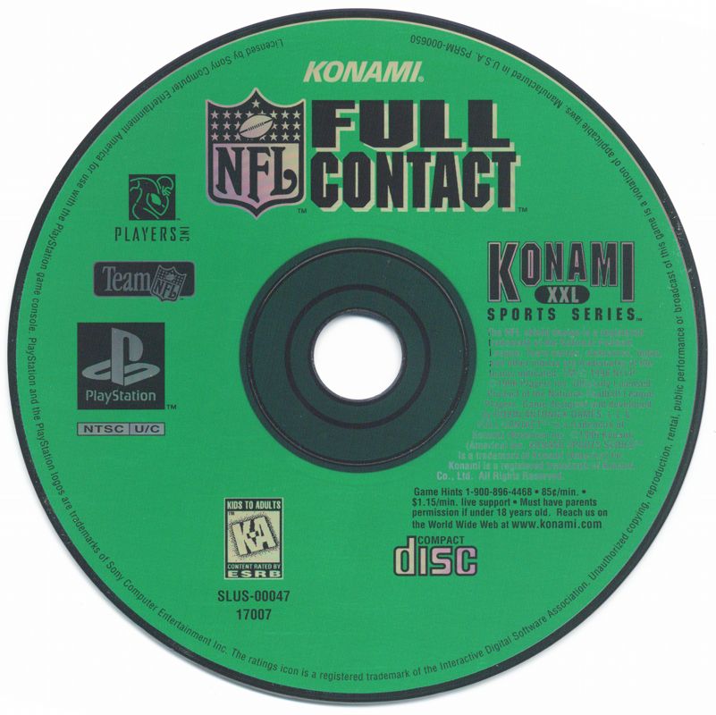NFL Full Contact cover or packaging material - MobyGames