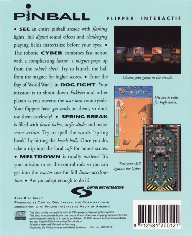 Pinball cover or packaging material - MobyGames