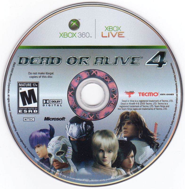 Dead or Alive 4 cover or packaging material - MobyGames