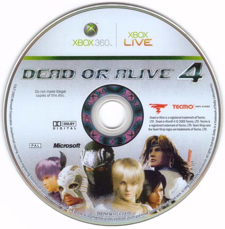Dead or Alive 4 cover or packaging material - MobyGames