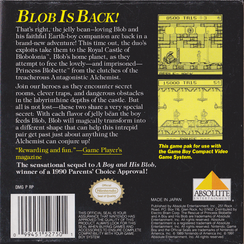 David Crane's The Rescue of Princess Blobette Starring A Boy and his ...