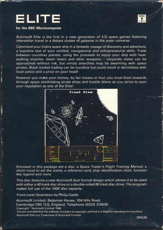 Elite cover or packaging material - MobyGames