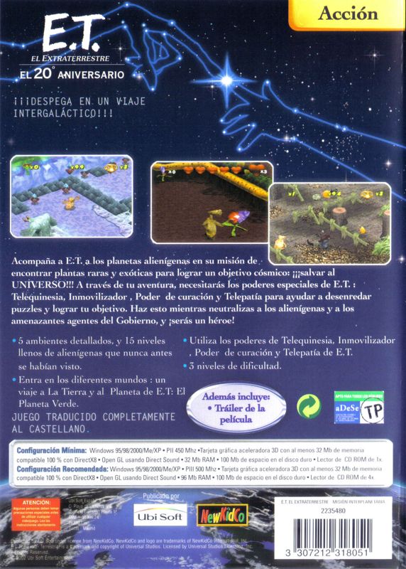 E.T. The Extra-Terrestrial: Interplanetary Mission cover or packaging ...