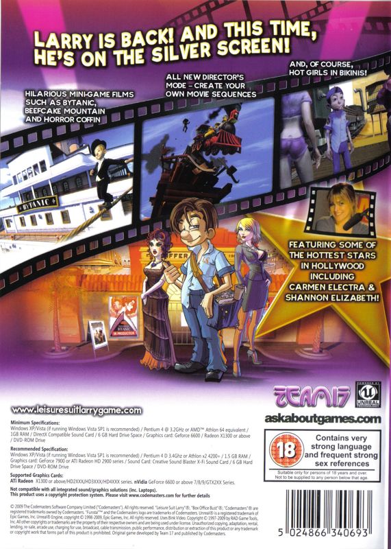 Leisure Suit Larry: Box Office Bust cover or packaging material - MobyGames