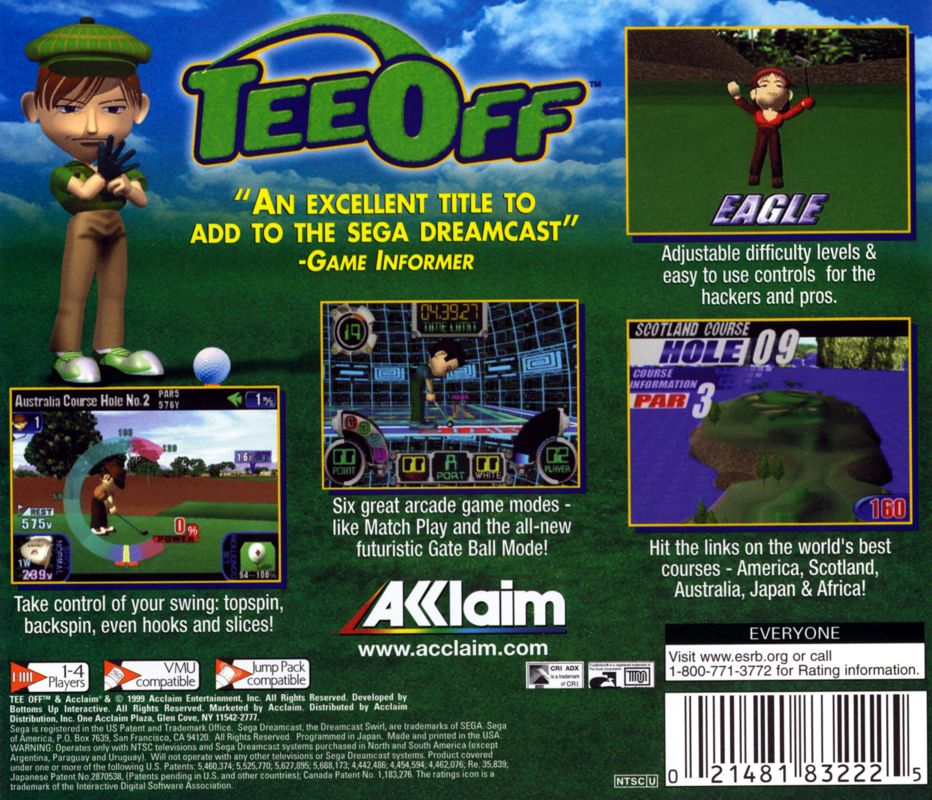 Tee Off cover or packaging material - MobyGames