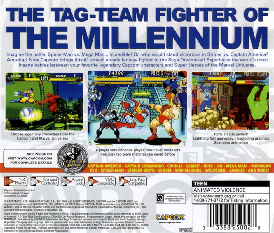 Marvel vs. Capcom: Clash of Super Heroes cover or packaging material ...