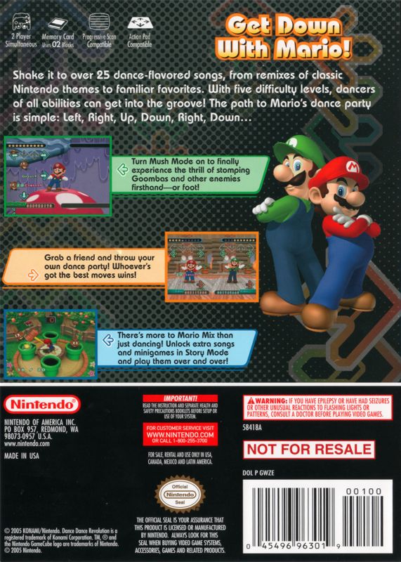 Dance Dance Revolution: Mario Mix cover or packaging material - MobyGames
