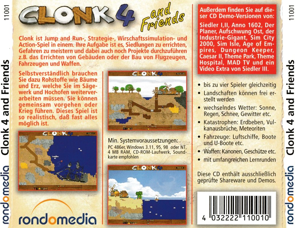 Clonk 4 cover or packaging material - MobyGames