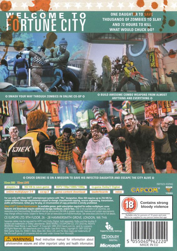 Dead Rising 2 cover or packaging material - MobyGames