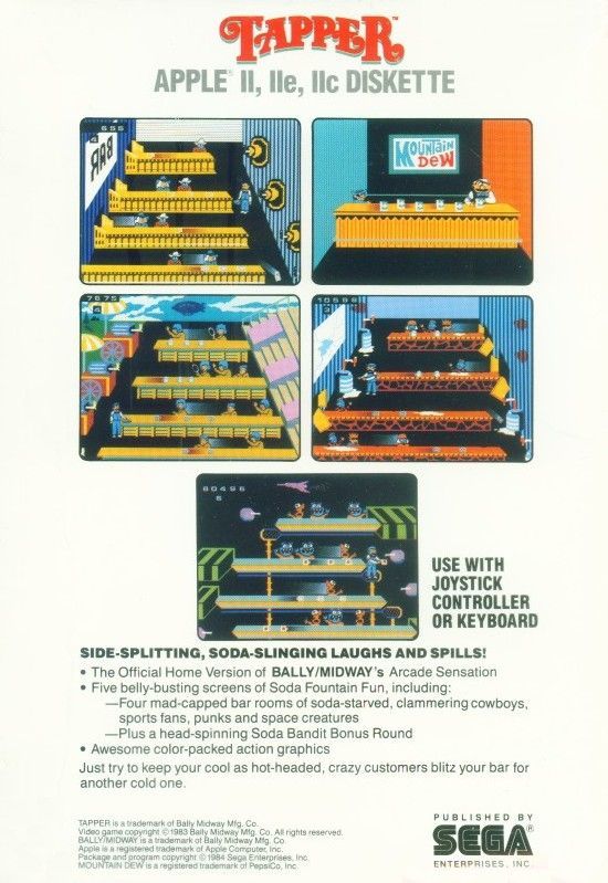 Tapper cover or packaging material - MobyGames