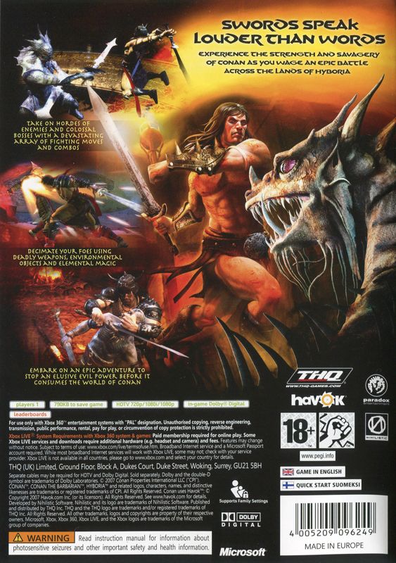 Conan cover or packaging material - MobyGames