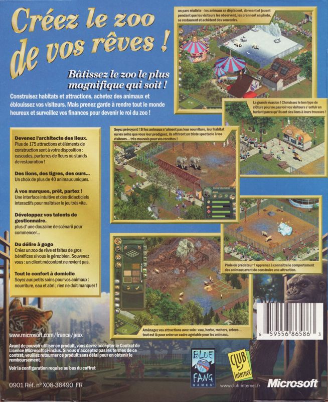 Zoo Tycoon cover or packaging material - MobyGames