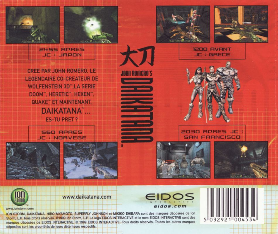 John Romero's Daikatana cover or packaging material - MobyGames