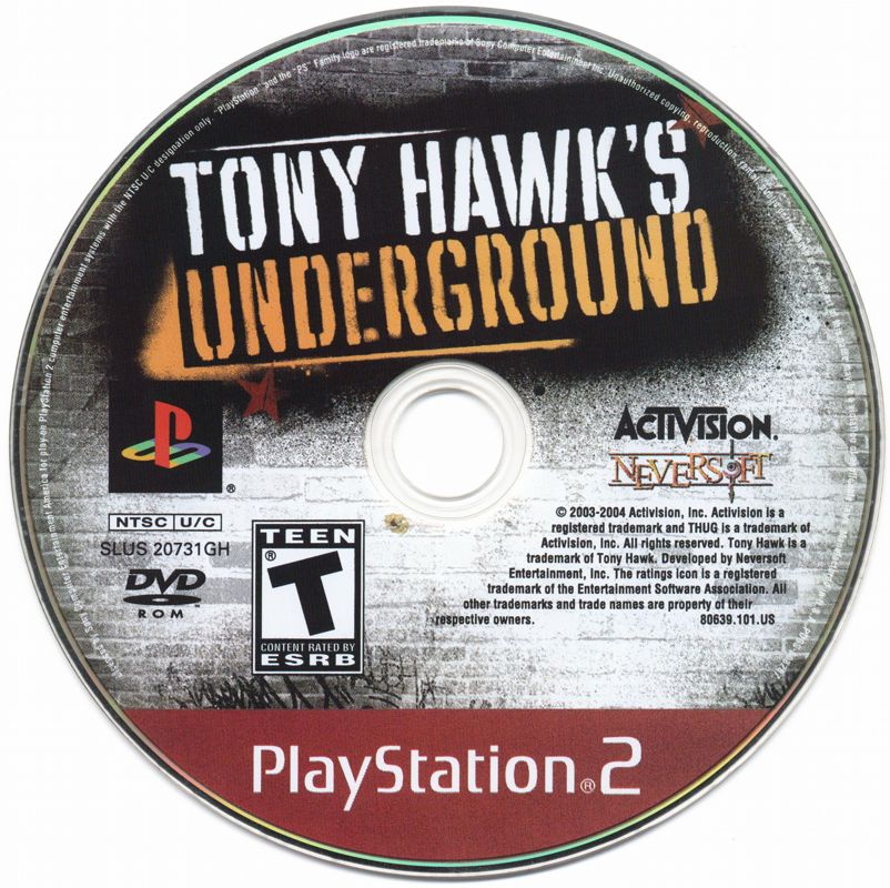 Tony Hawk's Underground cover or packaging material - MobyGames