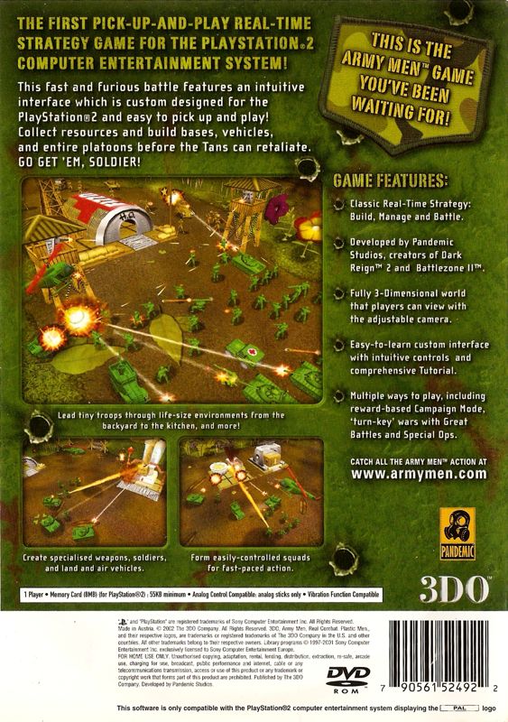 Army Men RTS cover or packaging material - MobyGames