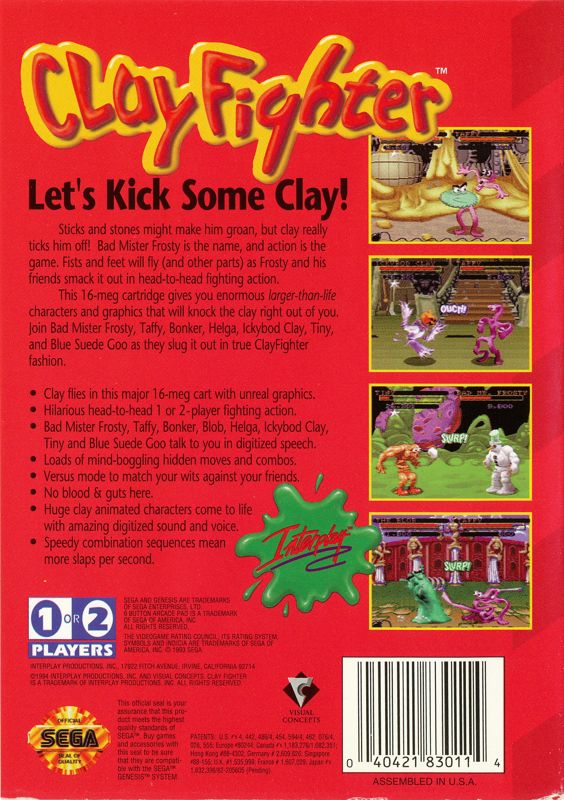 Clay Fighter cover or packaging material - MobyGames