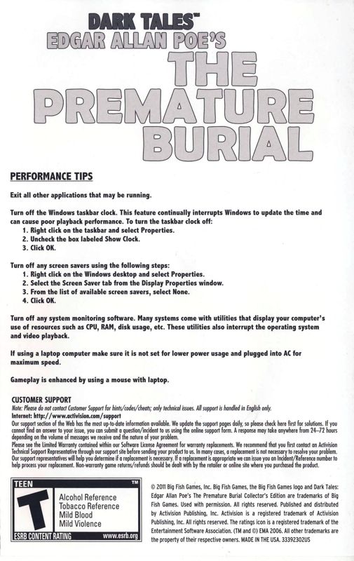 Dark Tales: Edgar Allan Poe's The Premature Burial (Collector's Edition ...