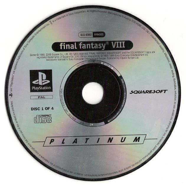 Final Fantasy VIII cover or packaging material - MobyGames