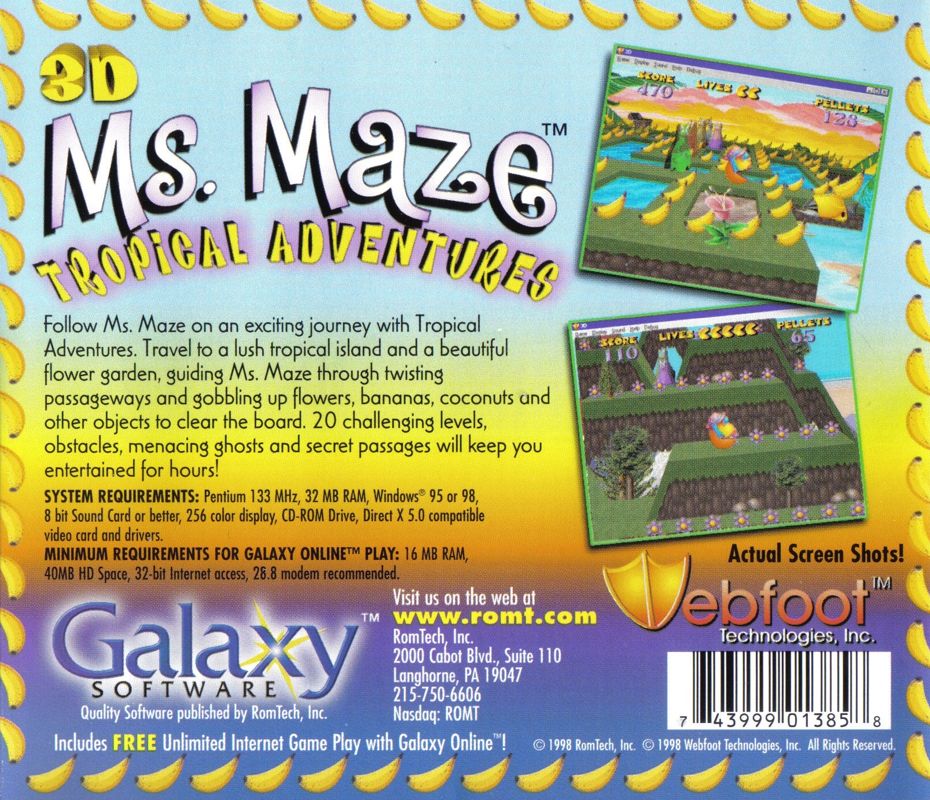 3D Ms. Maze: Tropical Adventures cover or packaging material - MobyGames