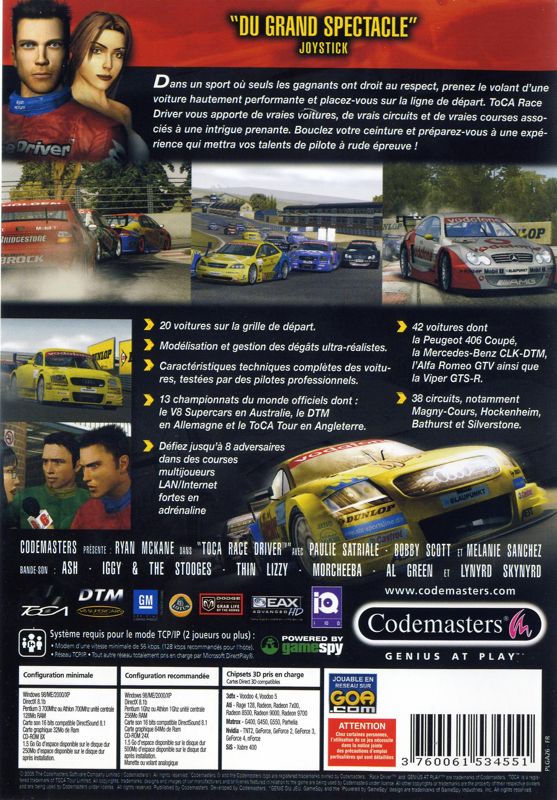 Pro Race Driver cover or packaging material - MobyGames