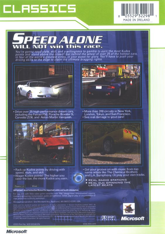 Project Gotham Racing cover or packaging material - MobyGames