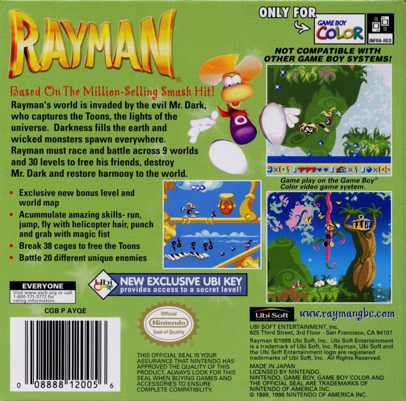 Rayman cover or packaging material - MobyGames