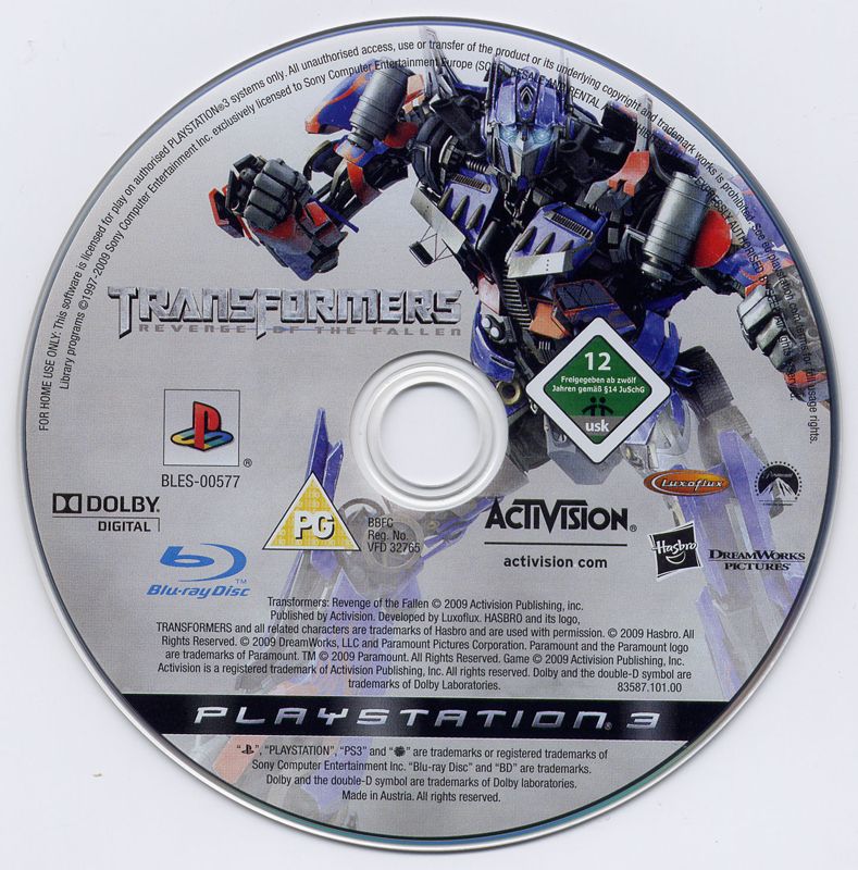 Transformers: Revenge of the Fallen cover or packaging material - MobyGames