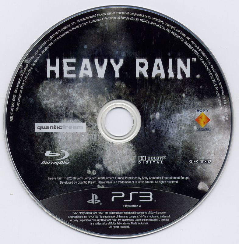 Heavy Rain cover or packaging material - MobyGames