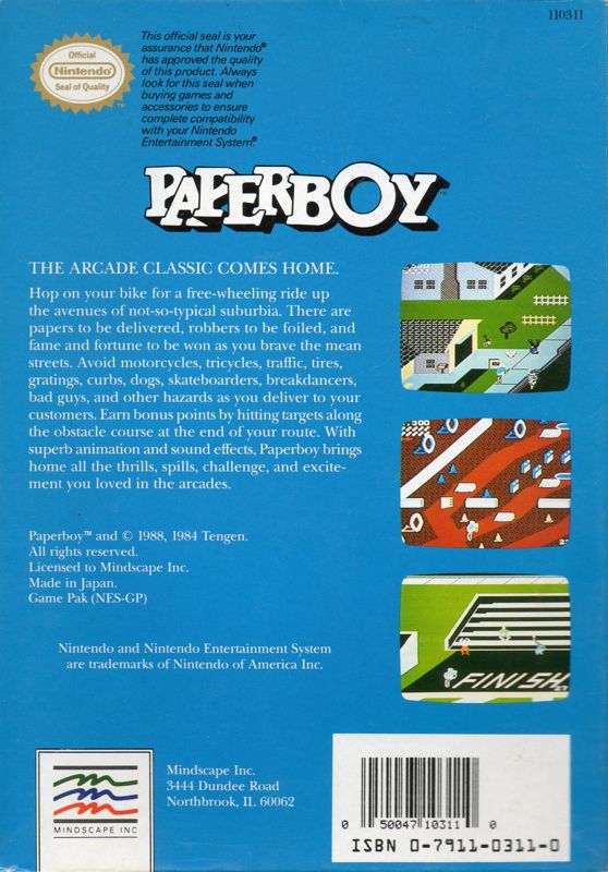 Paperboy cover or packaging material - MobyGames