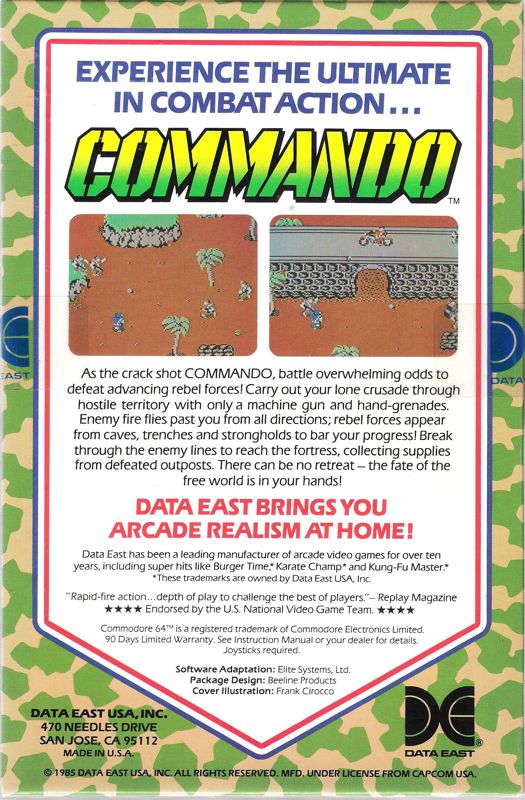 Commando cover or packaging material - MobyGames