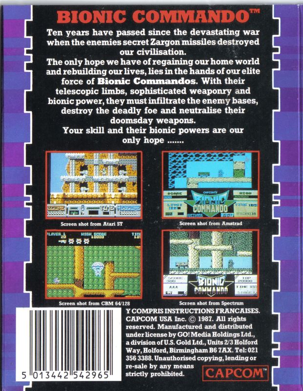 Bionic Commando cover or packaging material - MobyGames