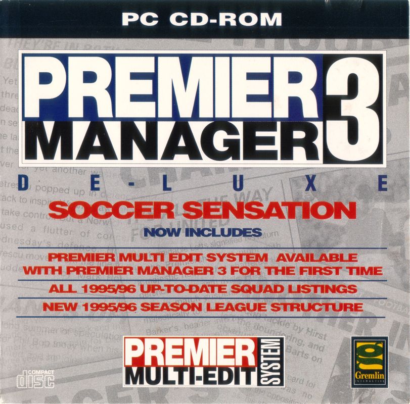 Premier Manager 3 De-Luxe cover or packaging material - MobyGames