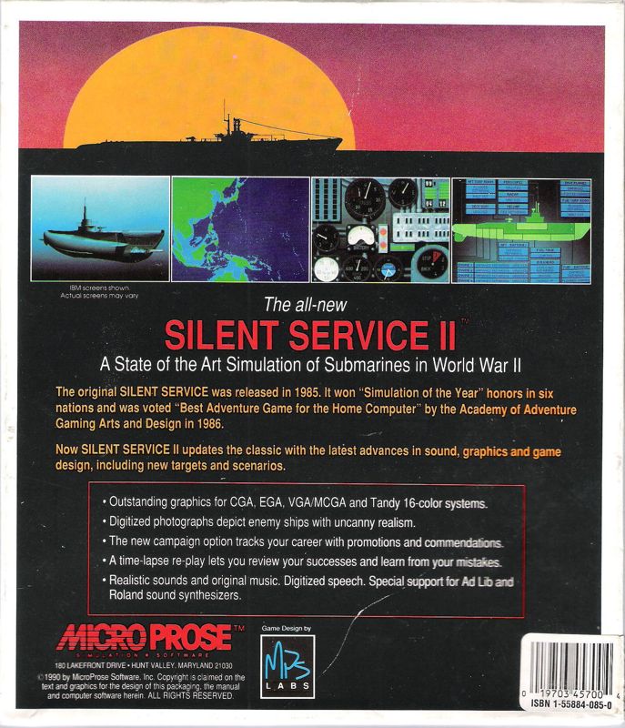Silent Service II cover or packaging material - MobyGames